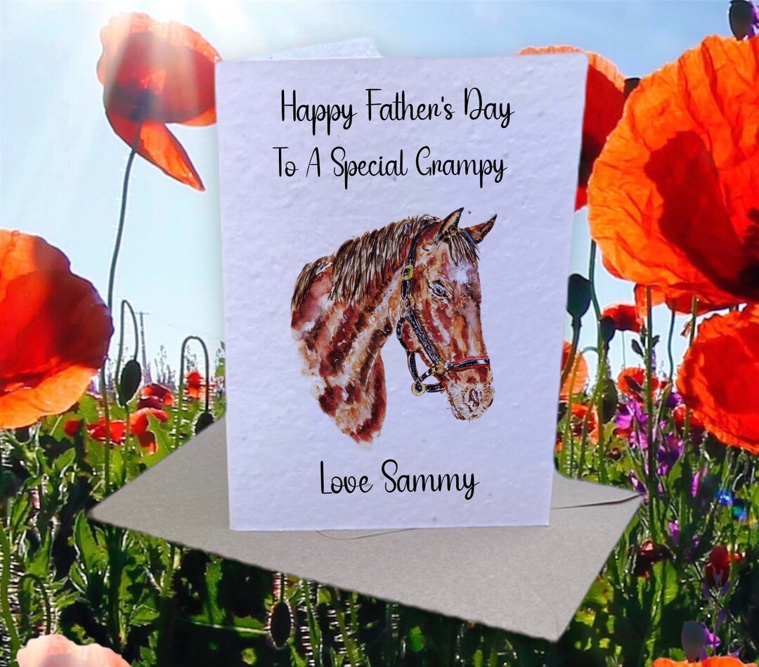 Personalised Grampy Father's Day Card, Plantable Seed Card Gift ...