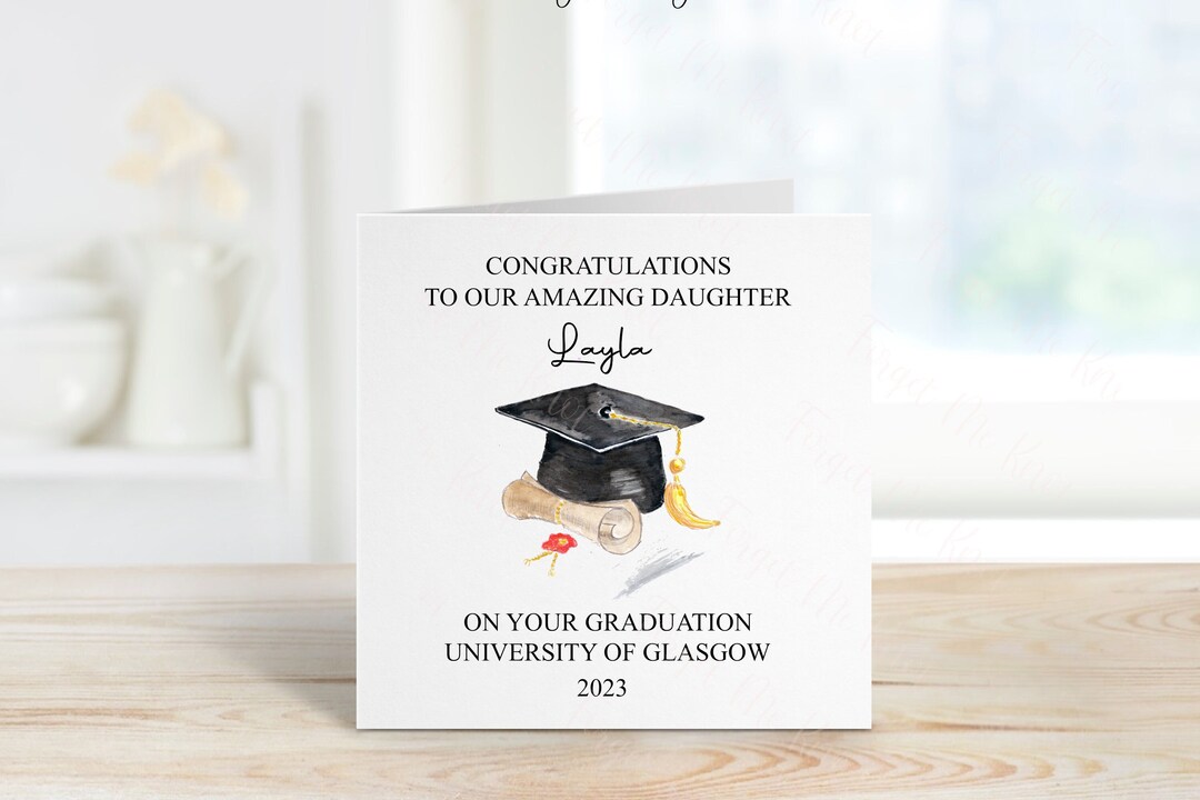 Daughter Graduation Card, Personalised Graduation Card for Her ...