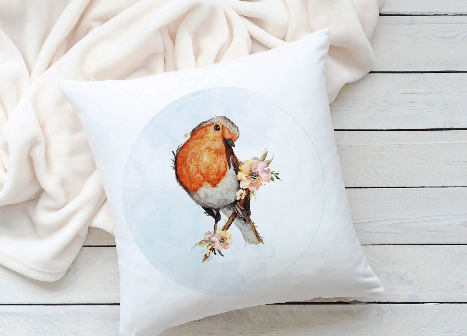 Robin Cushion Gift Luxurious Robin Cushion Gift Robin in the - Etsy UK