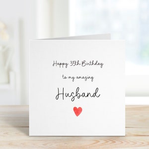 Husband 40th Birthday Card, Birthday Card for Husband, Any Age Birthday ...
