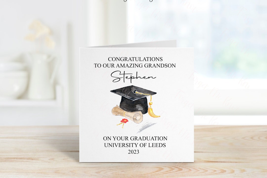 Grandson Graduation Card, Personalised Graduation Card for Him ...