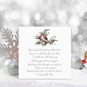 Lost Loved One Christmas Card, 1st Christmas Without Them, Christmas ...