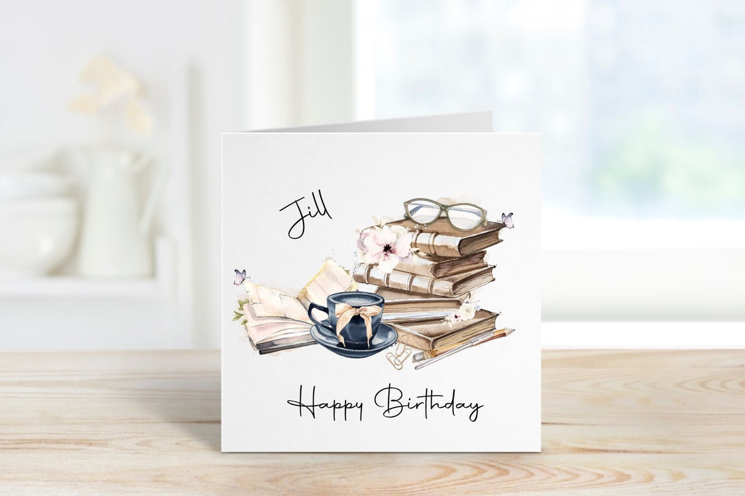 Happy Birthday Card, Get Well Soon Card, Book Lover Card, Librarian ...