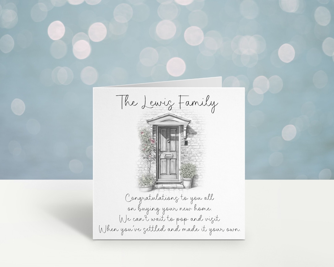 Personalised New Home Card, Moving Home Card, Congratulations on Your ...
