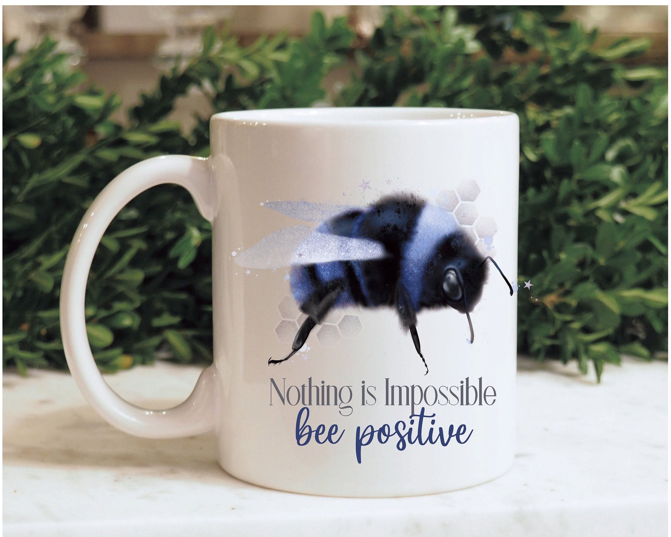 Bee Positive Mug Motivational Bee Mug Positivity Gift Set - Etsy