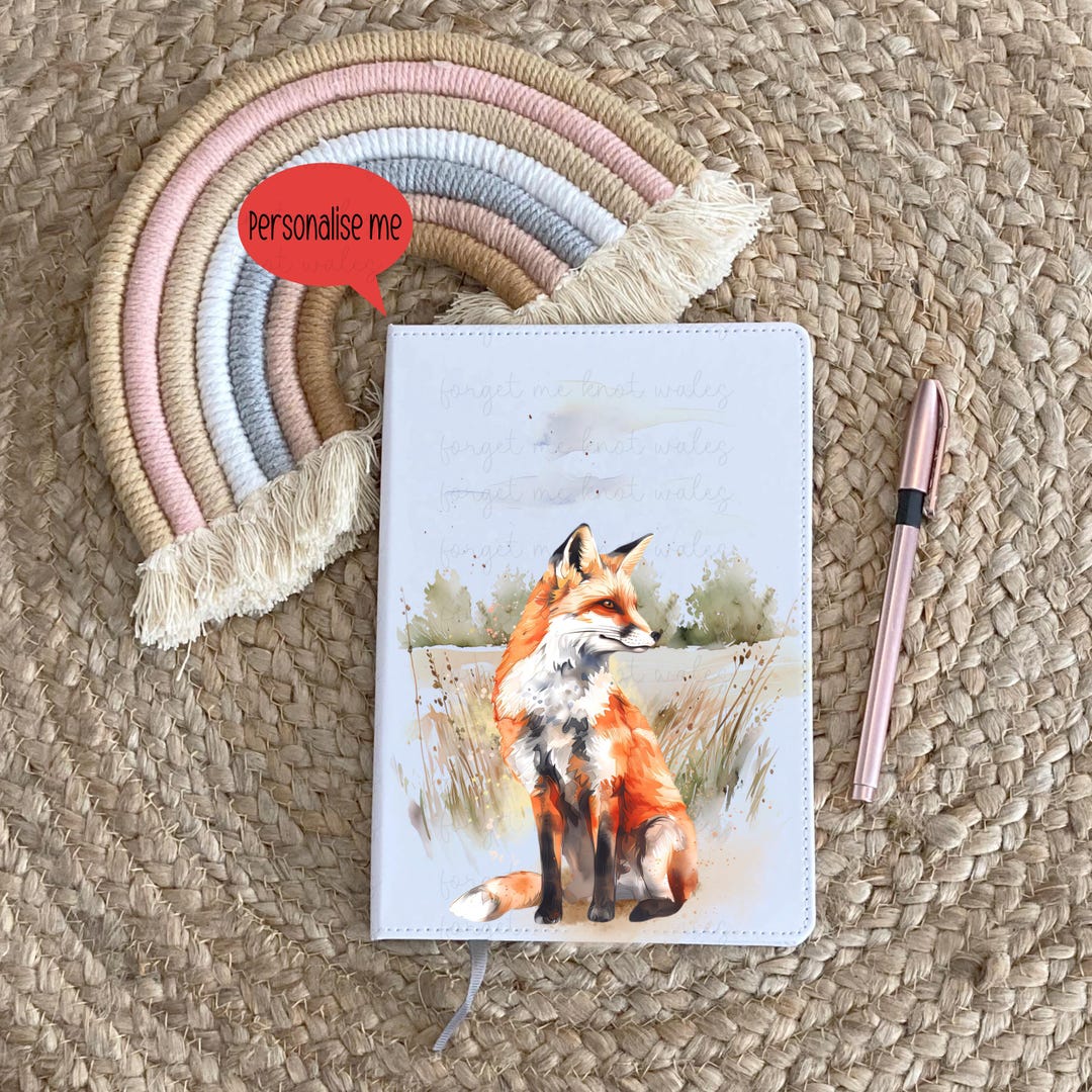 Fox Notebook,personalised Fox Notebook for Nannie, Friend Gift, Gift ...