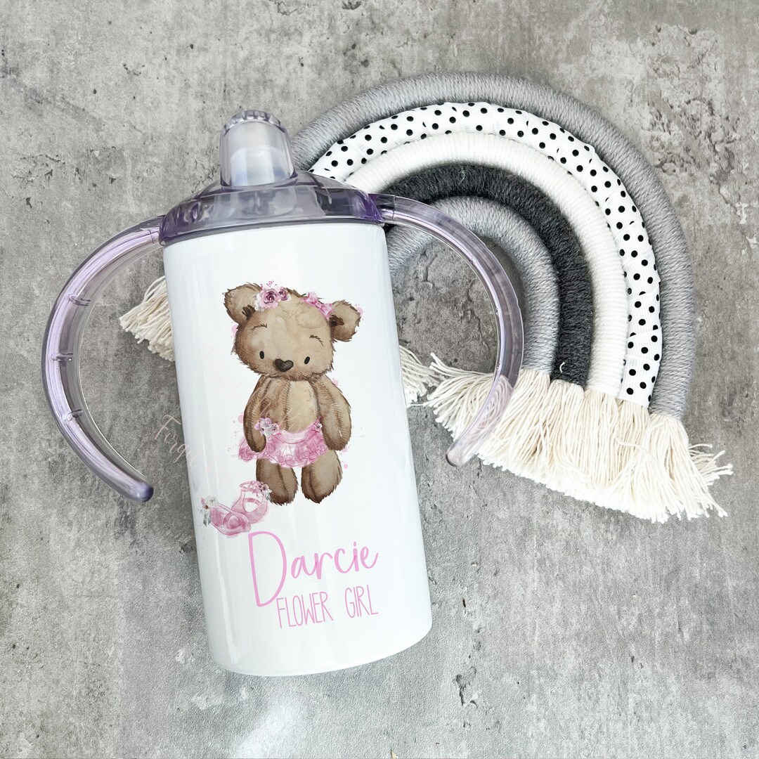 Flower Girl Sippy Cup, Sippy Cup Personalised, Personalised Flower Girl ...