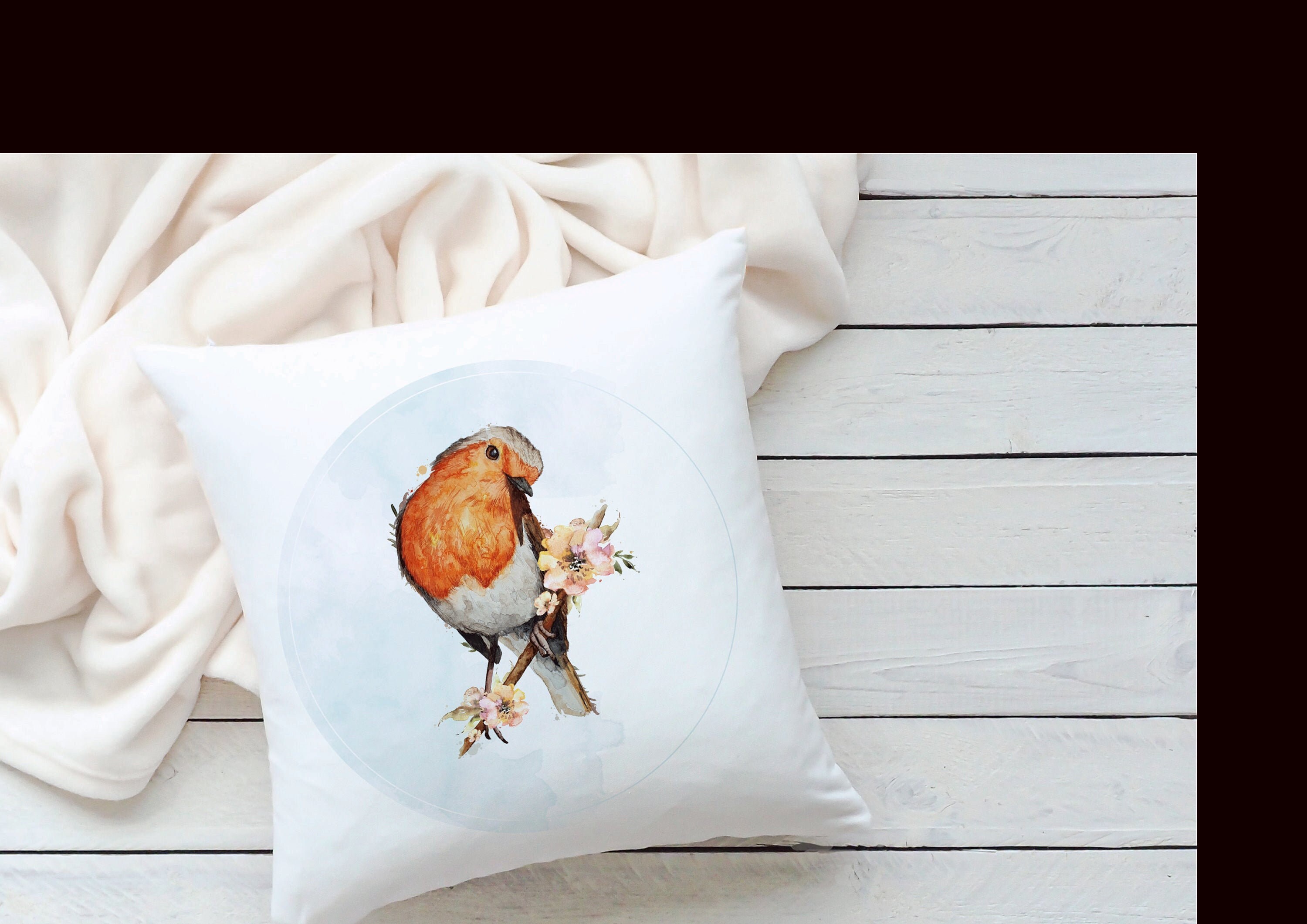 Robin Cushion Gift Luxurious Robin Cushion Gift Robin in the - Etsy UK