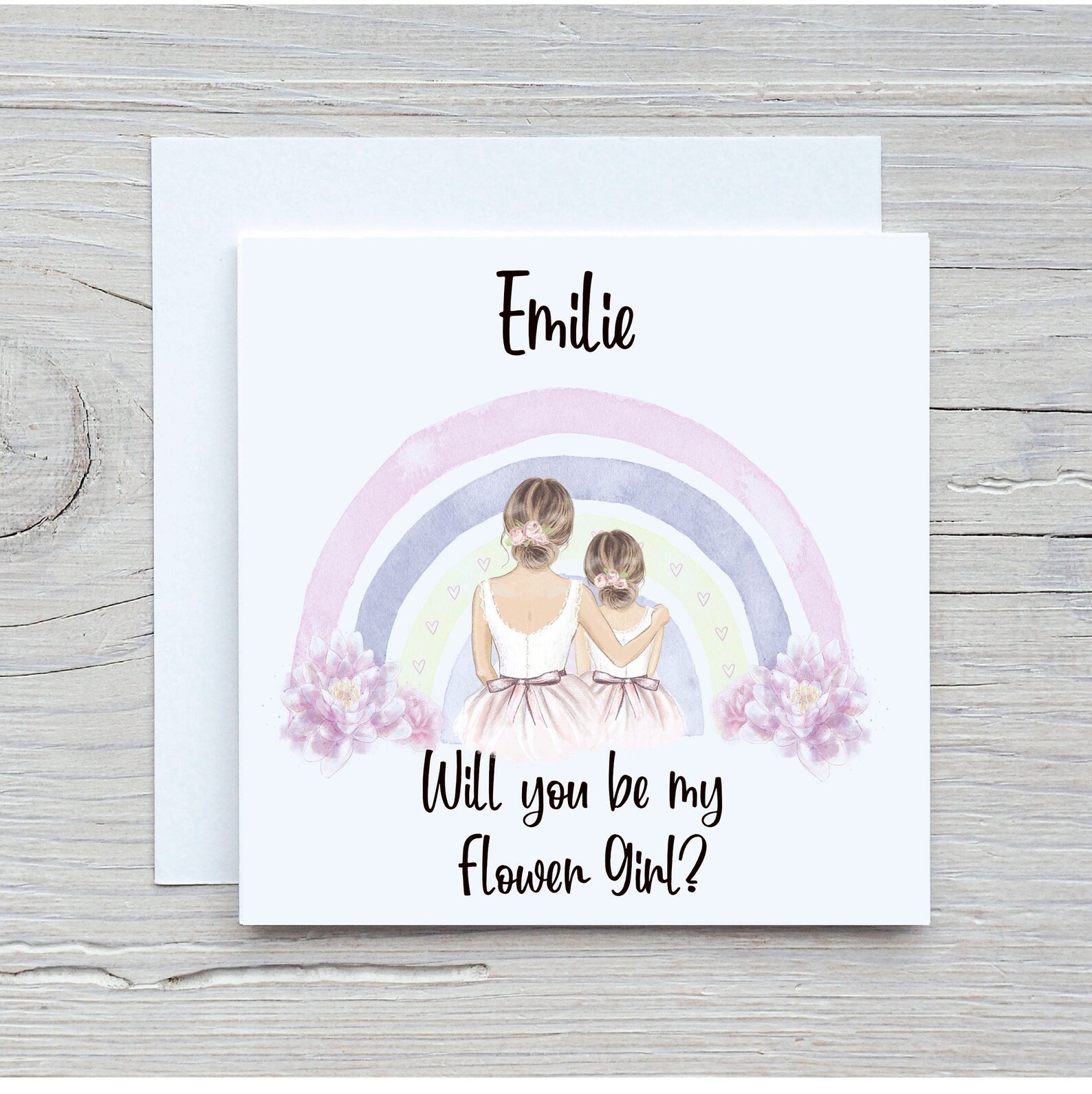 Will You Be My Flower Girl Card Flower Girl Proposal Card - Etsy