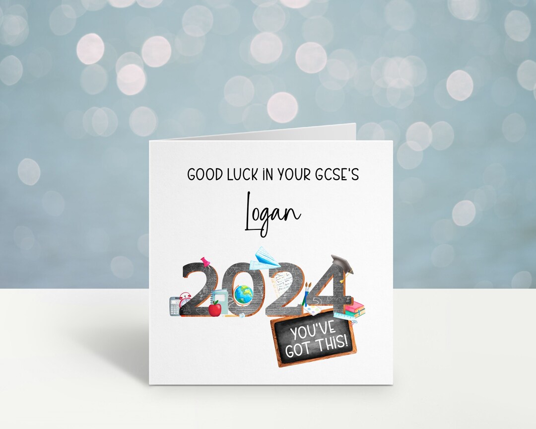 Personalised Good Luck in Your GCSE'S Card, Good Luck in Your Exams ...