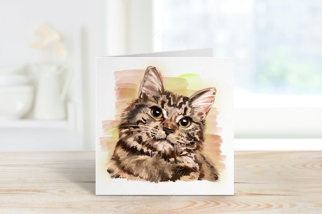 Cat Greeting Card, Cat Birthday Card, Personalised Birthday Card, Cat ...