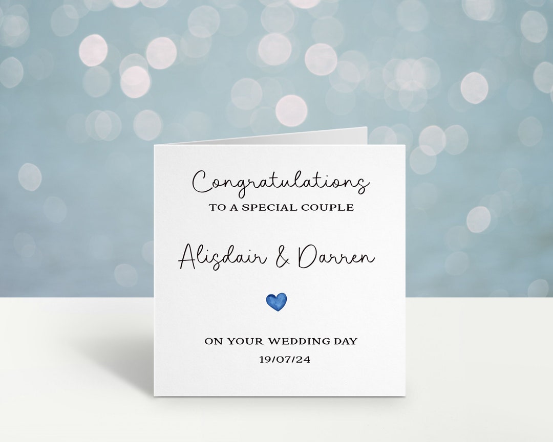 Personalised Gay Wedding Card, Same Sex Wedding Card, Mr & Mr Wedding ...