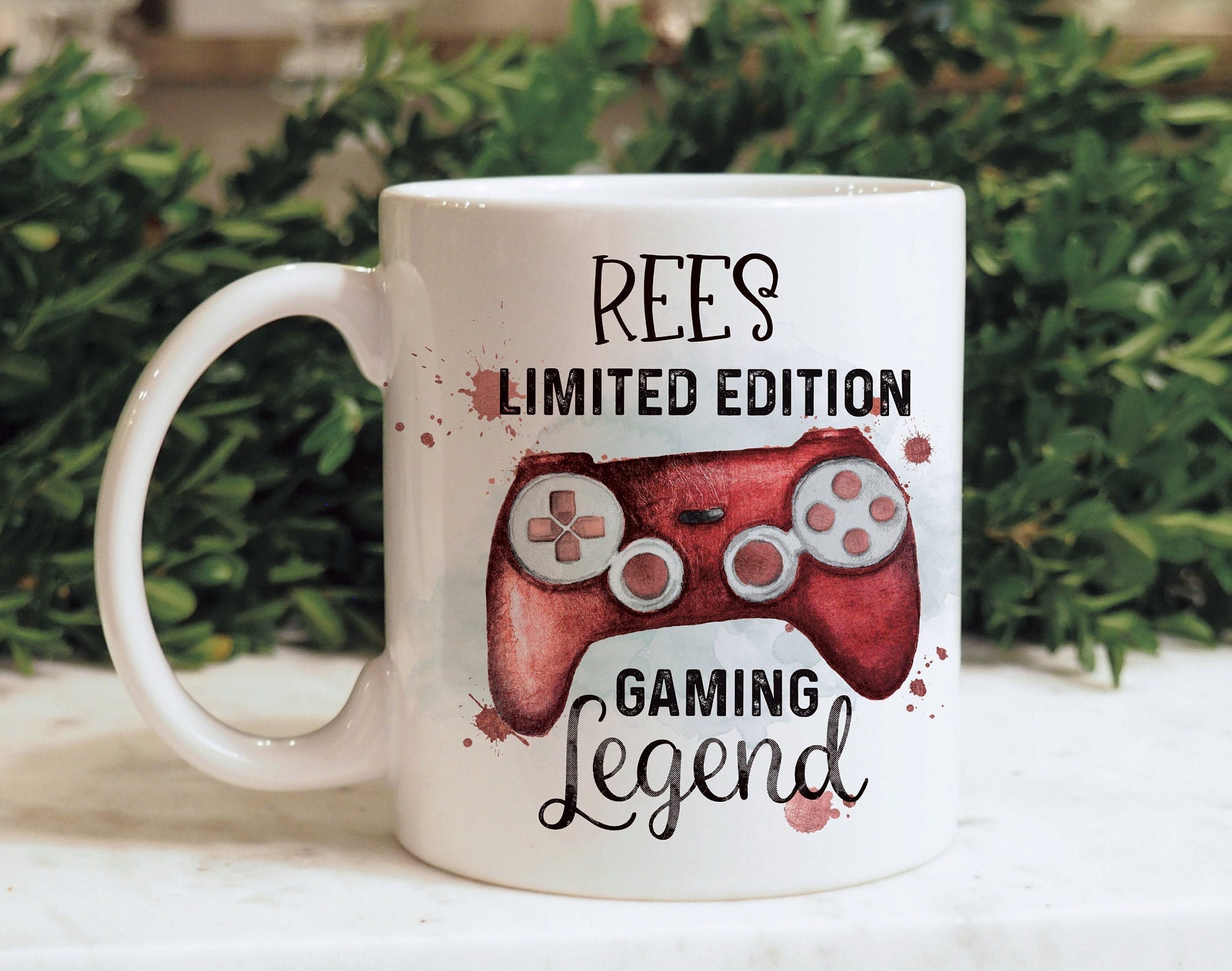 Red Gamer Mug Gaming Legend Personalised Mug for Him - Etsy UK
