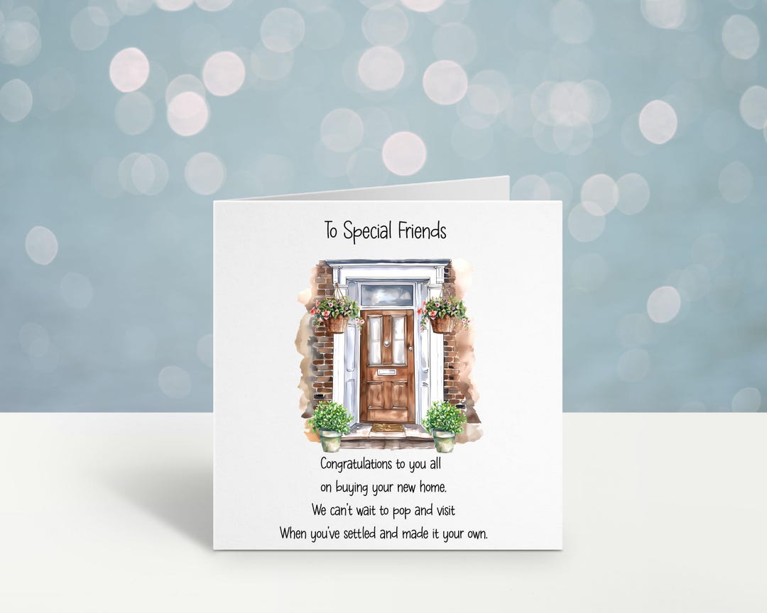 New Home Card, New Home Card for Special Friends, Good Luck in Your New ...