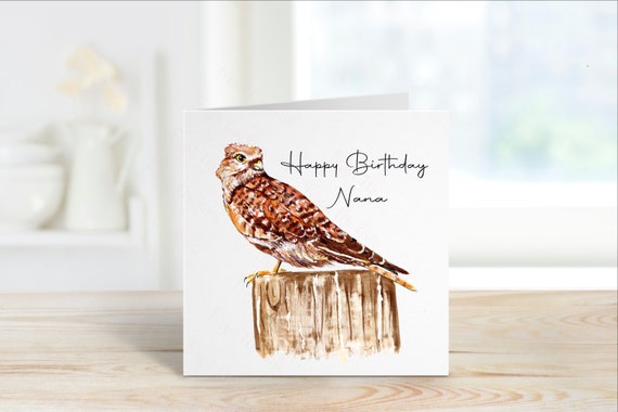 Sparrow Hawk Birthday Card Grampy Birthday Card Birthday - Etsy