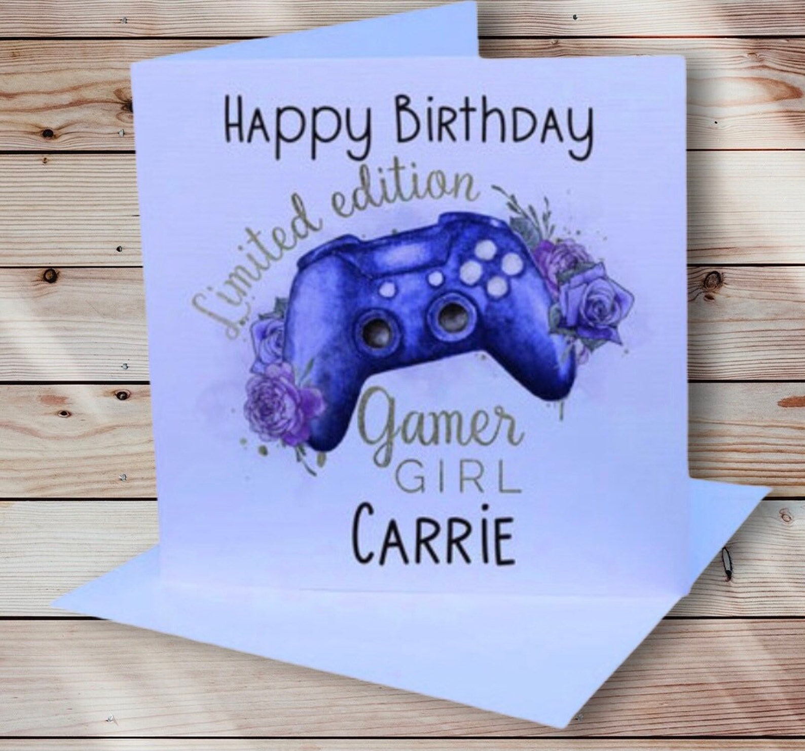 Girl Gamer Birthday Card Girl Birthday Card Personalised - Etsy