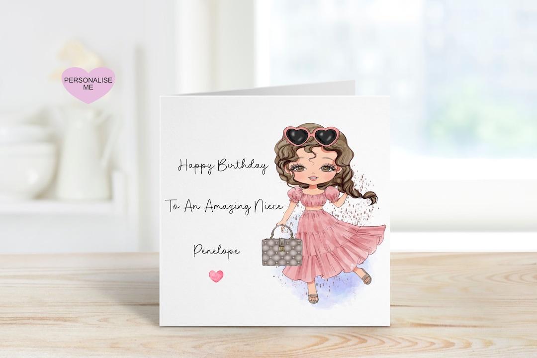 Niece 13th Birthday Card, Birthday Card for Niece, Personalised ...