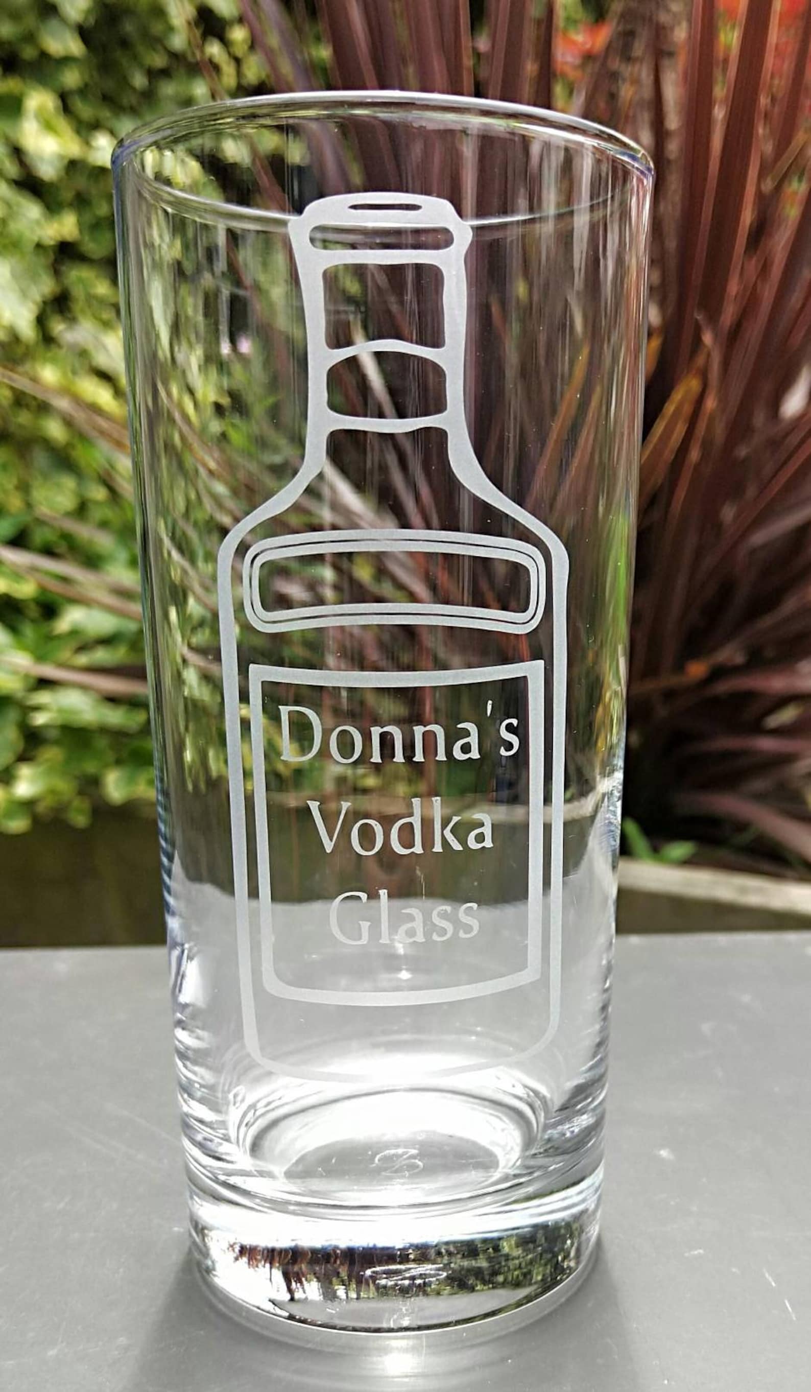 Engraved Vodka Highball Glass - Personalised, Any Name and Drink Can Be ...