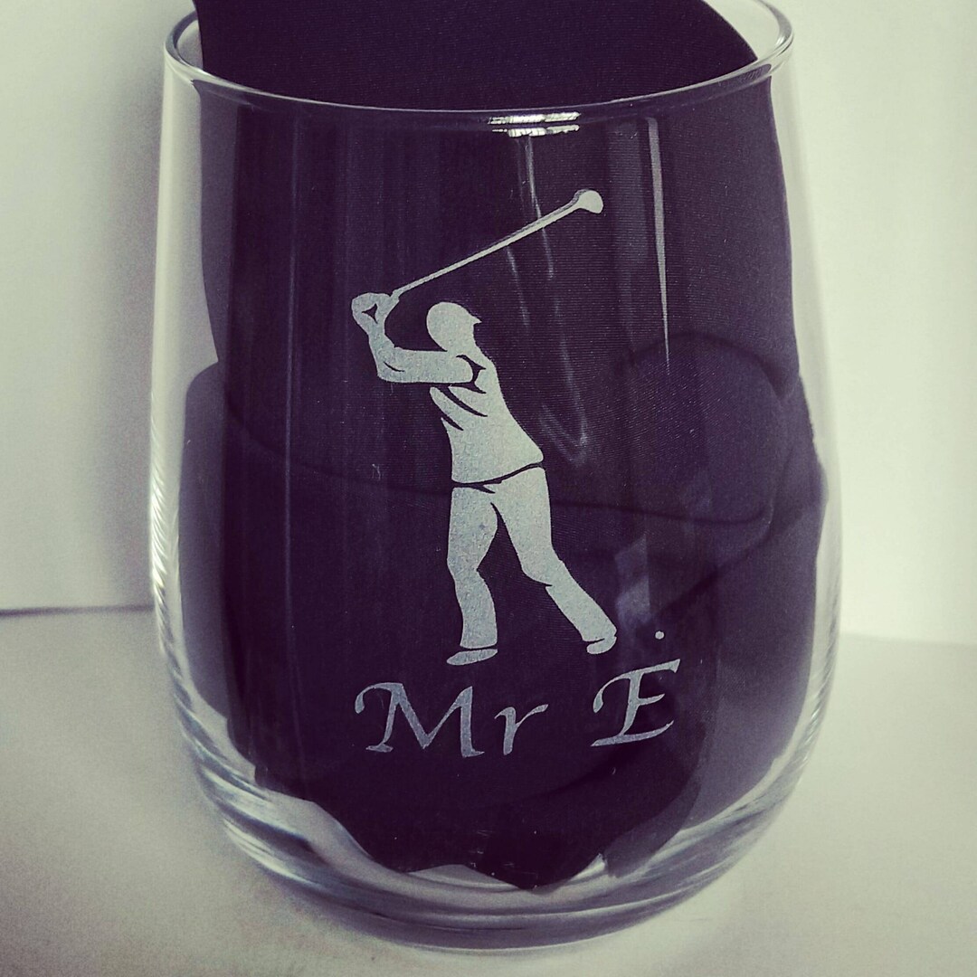Personalised Engraved Golfer Glass, Choice of Glasses, New, Any Name ...