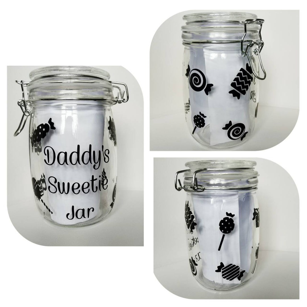 Personalised Large Sweetie Jar, Dad, Grandad, Father's Day, Sweets ...