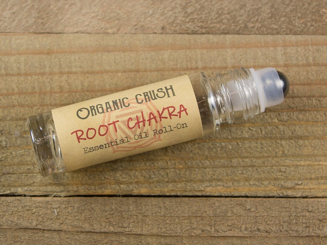 ROOT CHAKRA Essential Oil Roll-on | Black Obsidian Gemstone Roller ...