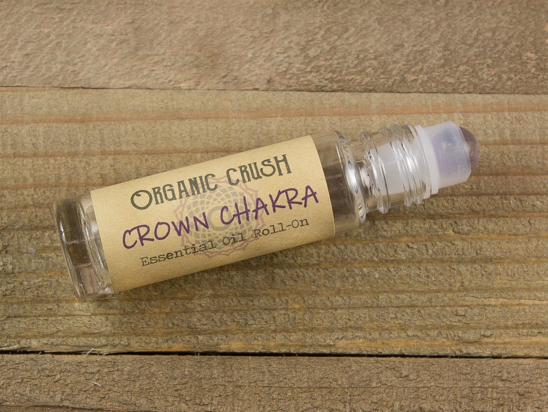 CROWN CHAKRA Essential Oil Roll-on | Chakra Oils | Amethyst Gemstone ...