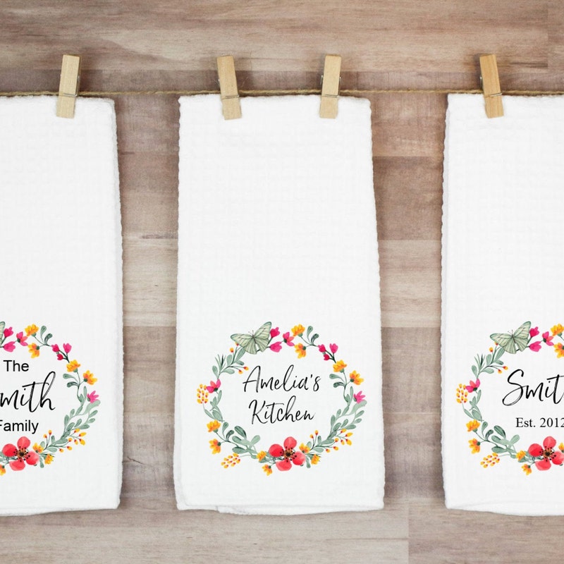 Floral Kitchen Towel - Etsy