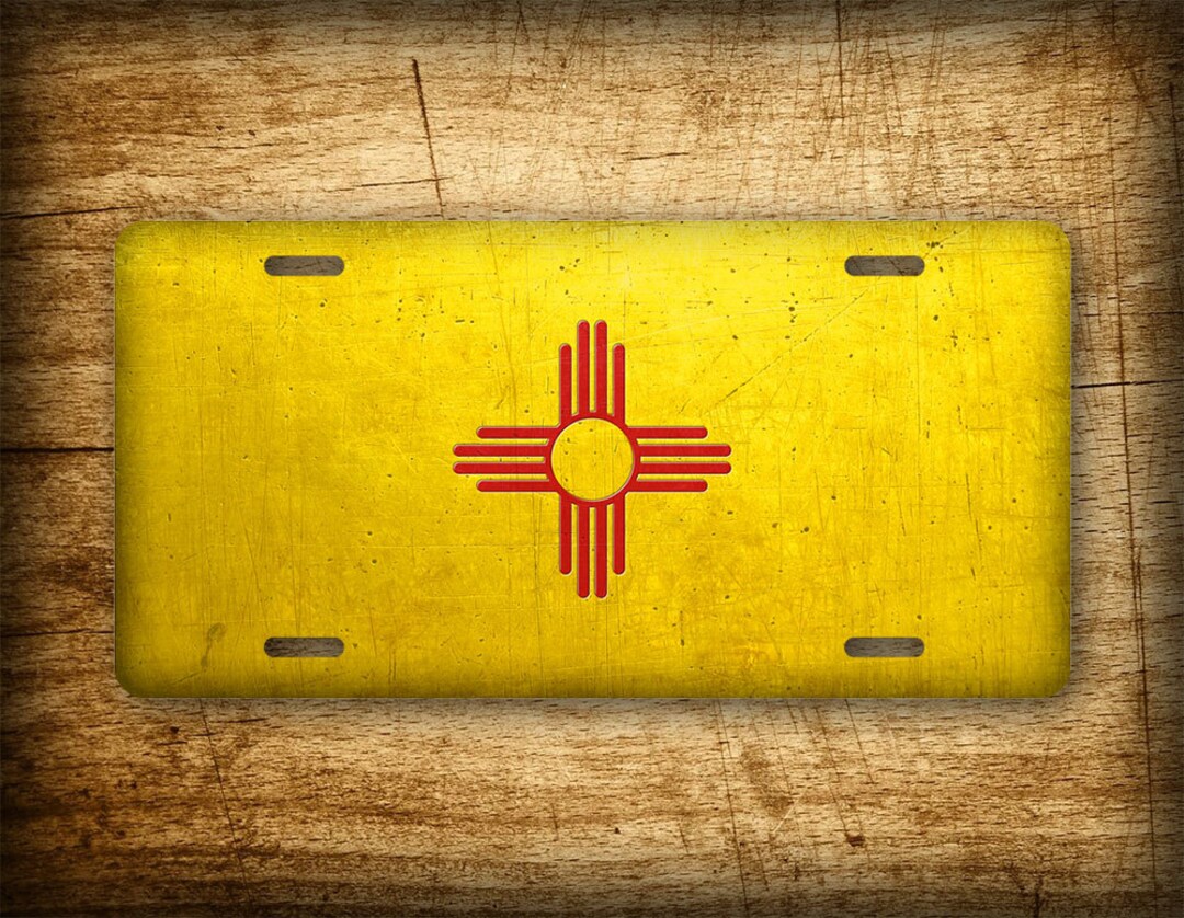 New Mexico Flag License Plate NM State Official Flag Symbol Auto Tag ...