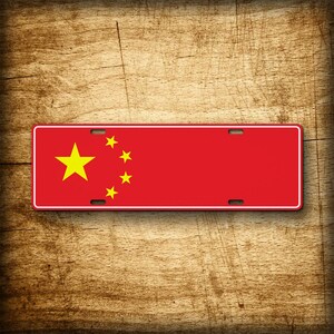 Chinese Novelty License Plate, Fullsized Chinese Flag Auto Tag, Any ...