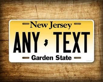 New Jersey Custom License Plate - Etsy
