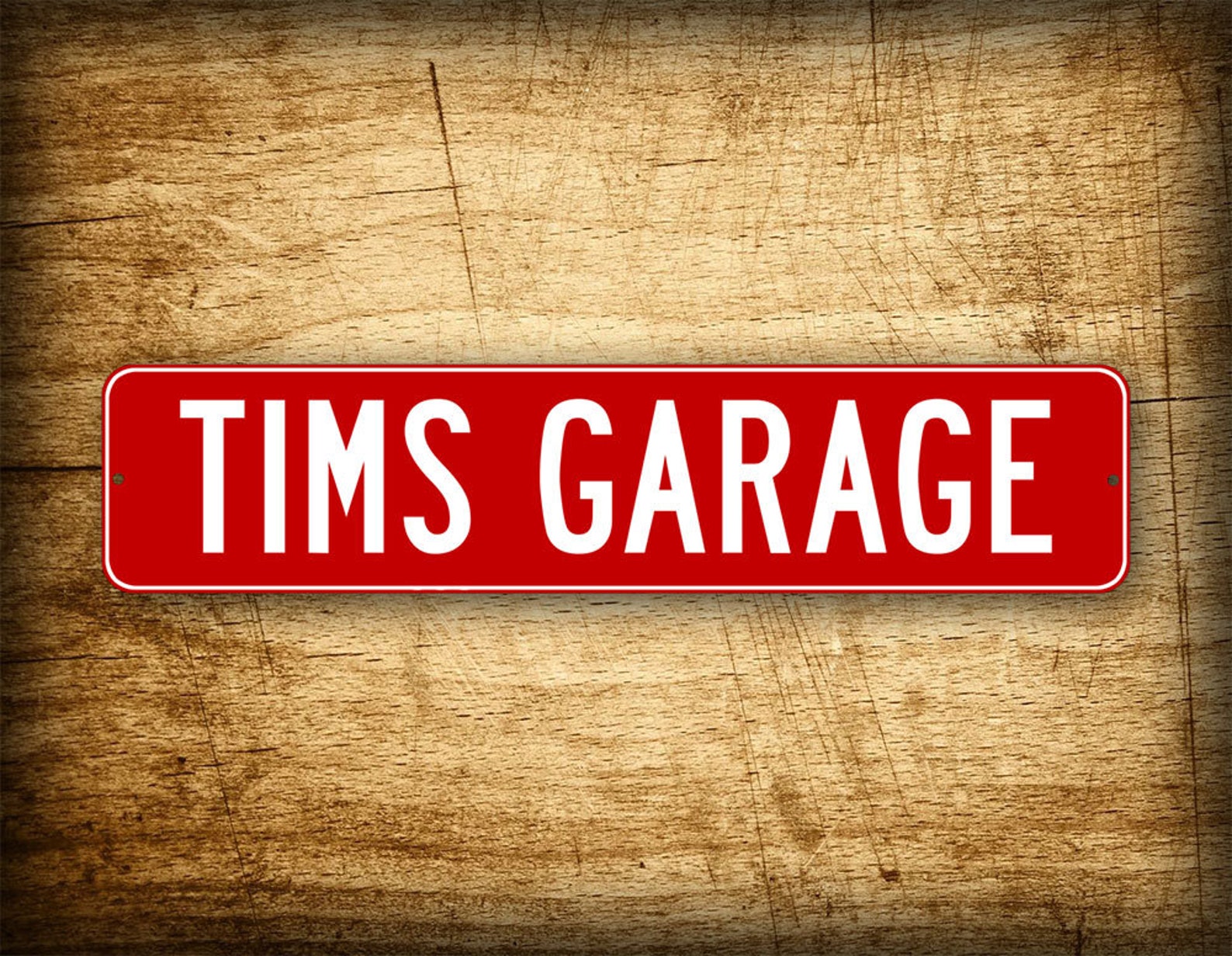 Personalized 4x18 Red Street Sign ANY TEXT - Etsy