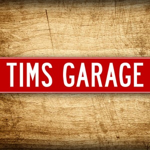 Personalized 4x18 Red Street Sign ANY TEXT Customized Decorator Road ...