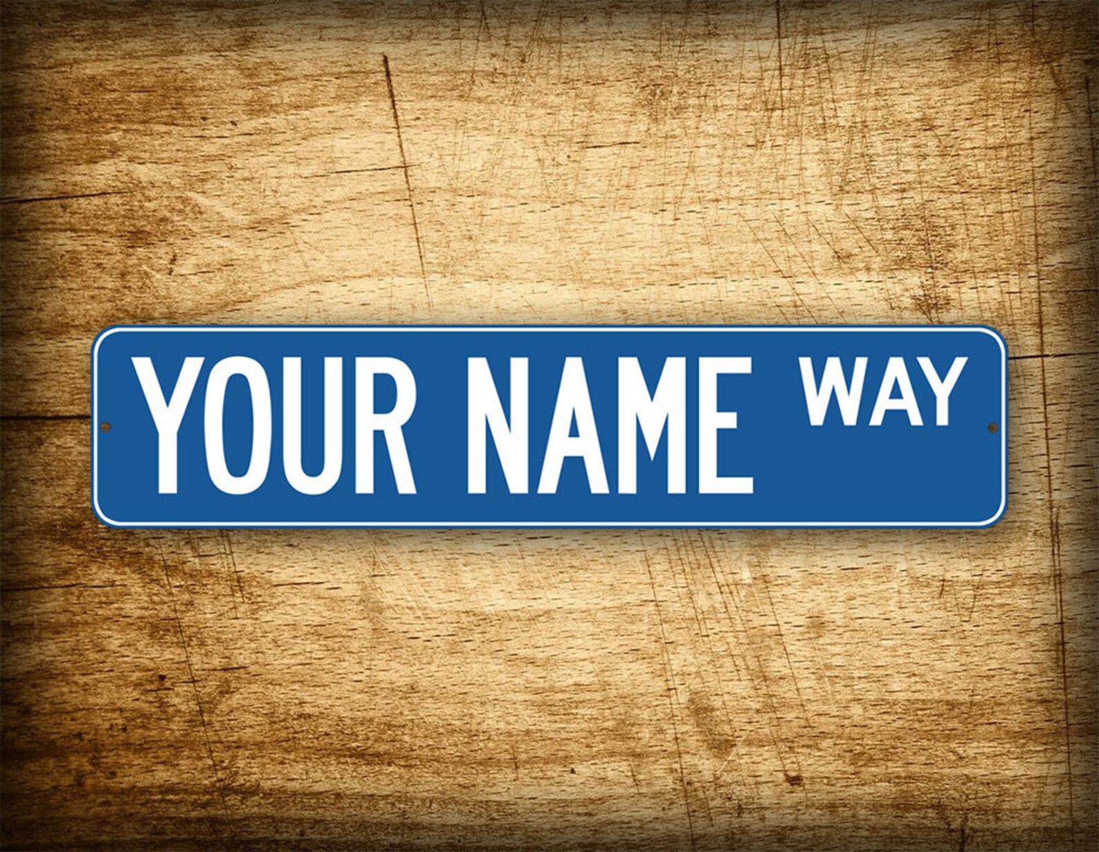 Personalized 4x18 Blue Street Sign ANY TEXT - Etsy