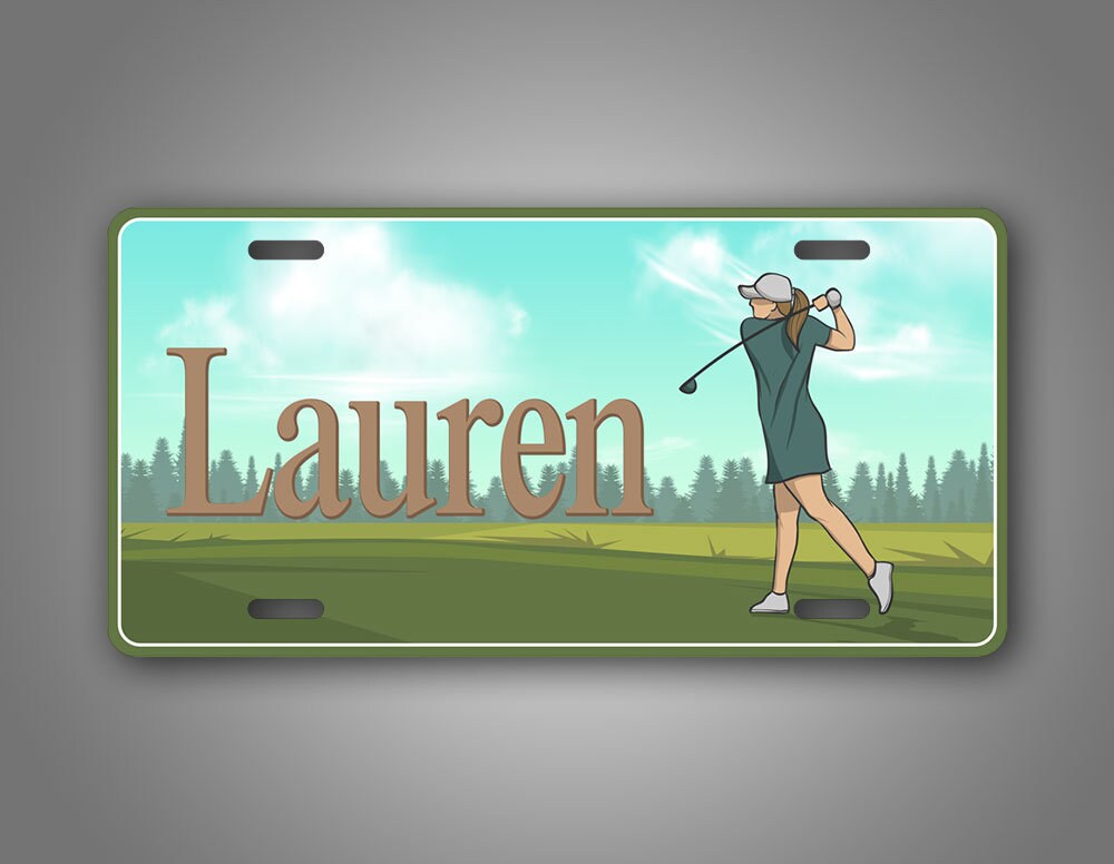 Personalized Golfer First or Last Name License Plate Custom | Etsy