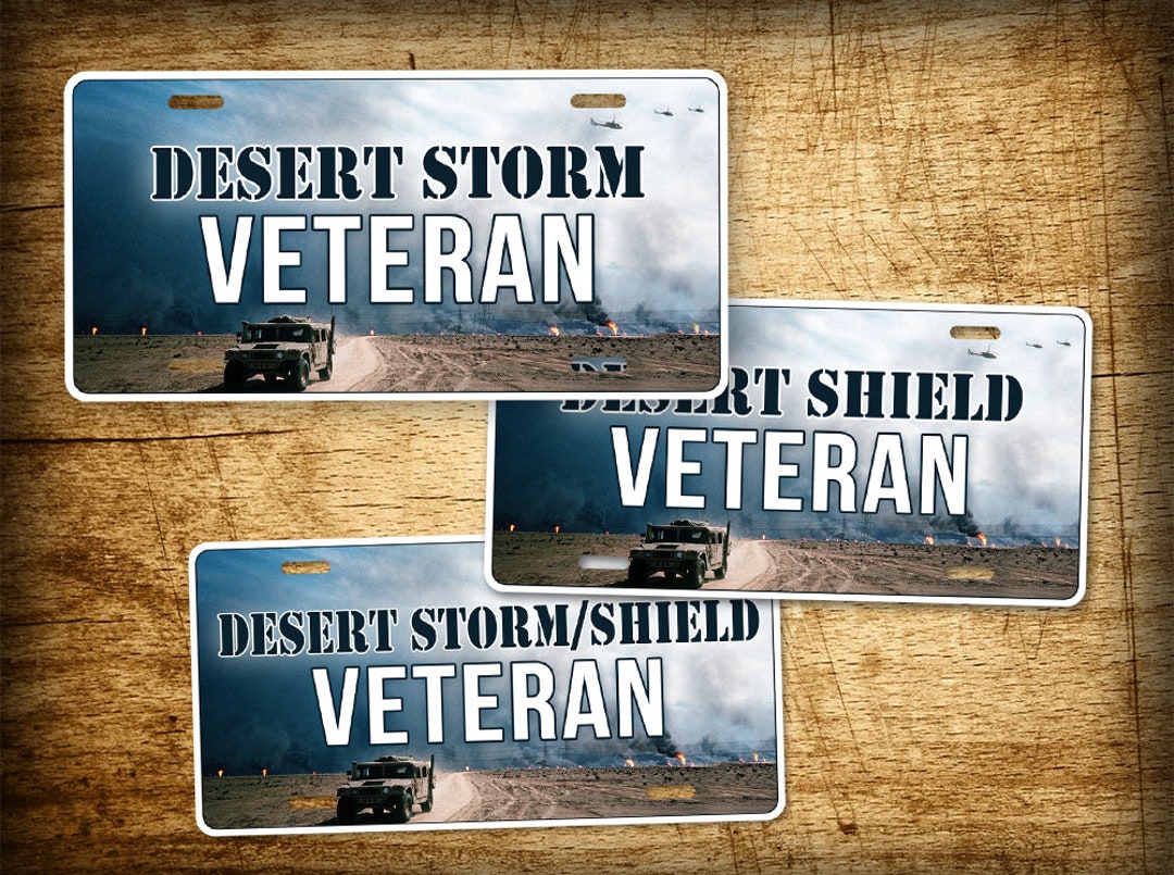 Desert Storm & Shield Veteran License Plate Persian Gulf War - Etsy