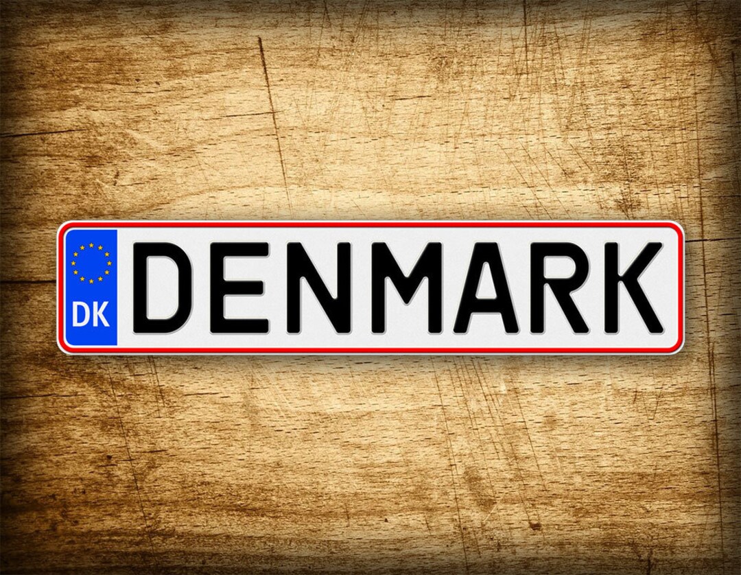 Custom Text Novelty Denmark License Plate ANY TEXT Full Size ...