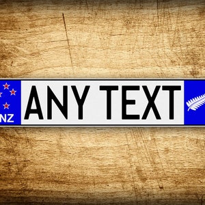 Custom Text Novelty New Zealand License Plate ANY TEXT Full Size ...