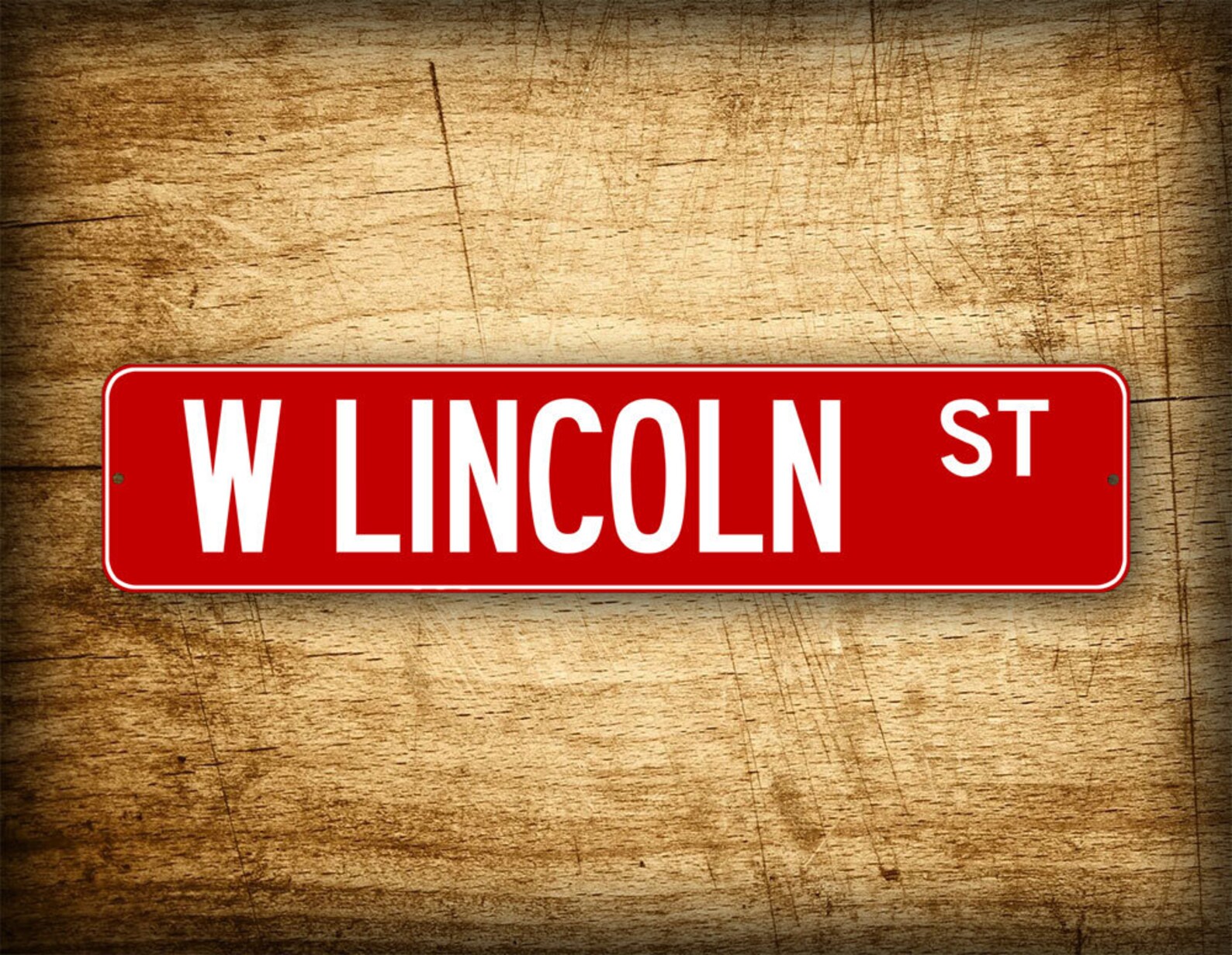 Personalized 4x18 Red Street Sign ANY TEXT - Etsy