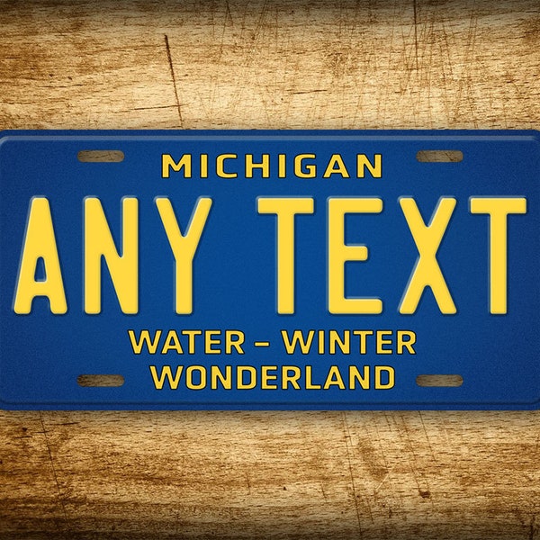 Personalized License Plate Michigan - Etsy