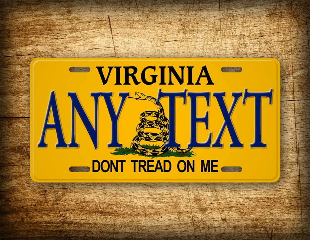 Personalized Virginia Don't Tread on Me State Custom 6x12 Novelty ...