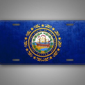 New Hampshire State Flag License Plate NH Official Flag Symbol Auto Tag ...