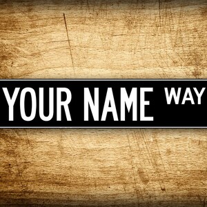 Personalized Classy 4x18 Black Street Sign ANY TEXT Customized ...