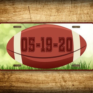 Custom Football ANY TEXT License Plate Personalized Football Auto Tag ...