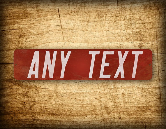 Personalized Antique Style Red ANY TEXT 4x18 Wall - Etsy