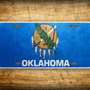Oklahoma Flag License Plate OK State Official Flag Symbol Auto Tag 6x12 ...