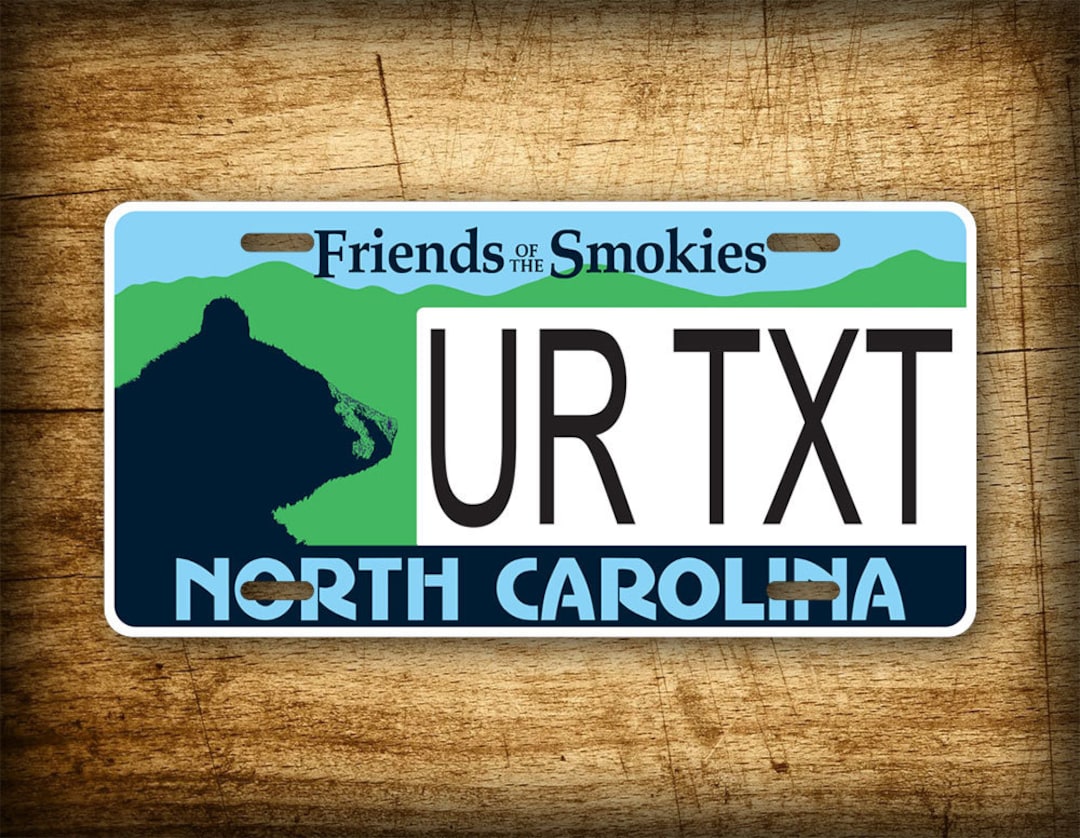 Personalized North Carolina Friends of the Smokies Custom State 6x12 ...
