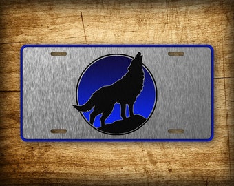 Wolf License Plate - Etsy