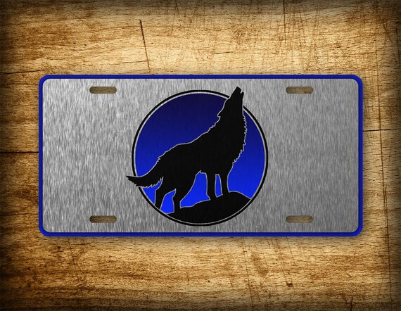 Wolf Call of the Wild License Plate Coyote Howling Auto Tag | Etsy