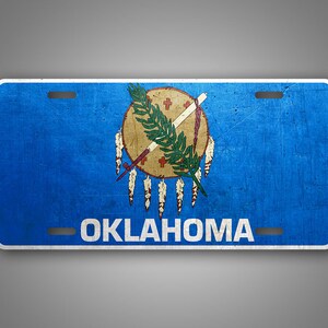 Oklahoma Flag License Plate OK State Official Flag Symbol Auto Tag 6x12 ...