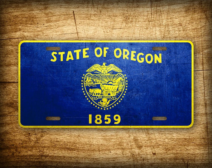 Utah State Flag License Plate UT Official Flag Symbol Auto Tag | Etsy